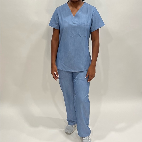 Coffee Street Apparel | Other | Medical Scrub Sets Michelle Denim Blue ...